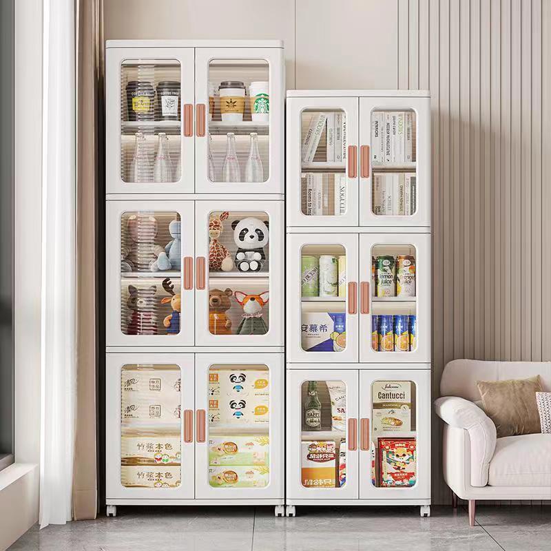 53cm Double Door Household Folding Plastic Storage Bins Stackable ...