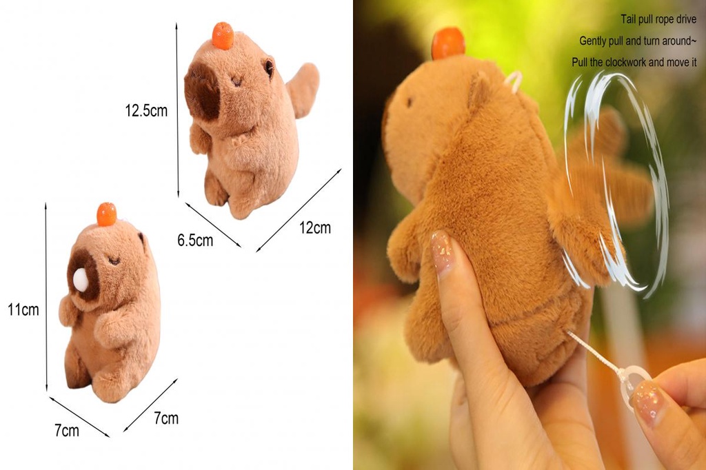 [TS] Spinning Plush Toy Novelty Stuffed Animal Adorable Capybara Plush ...