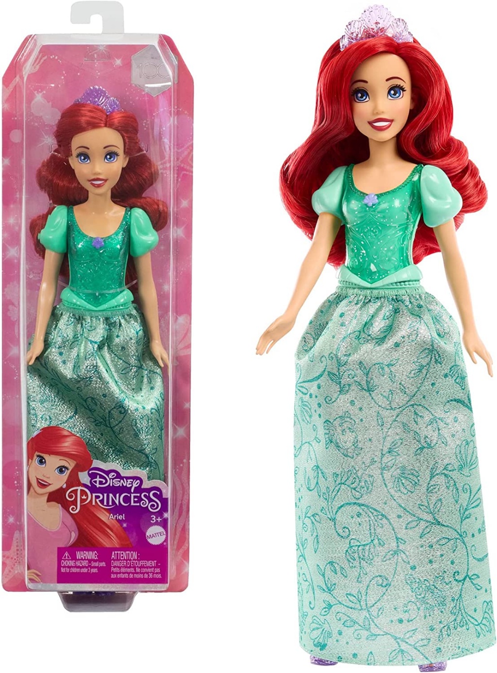 Mattel Disney Princess Posable Fashion Doll with Sparkling Clothing and ...