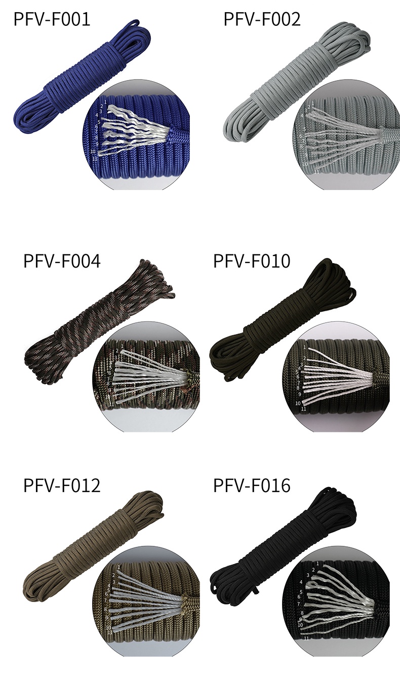 Paracord 5mm 11 Strand Core 15m Parachute Cord Lanyard For Hiking ...