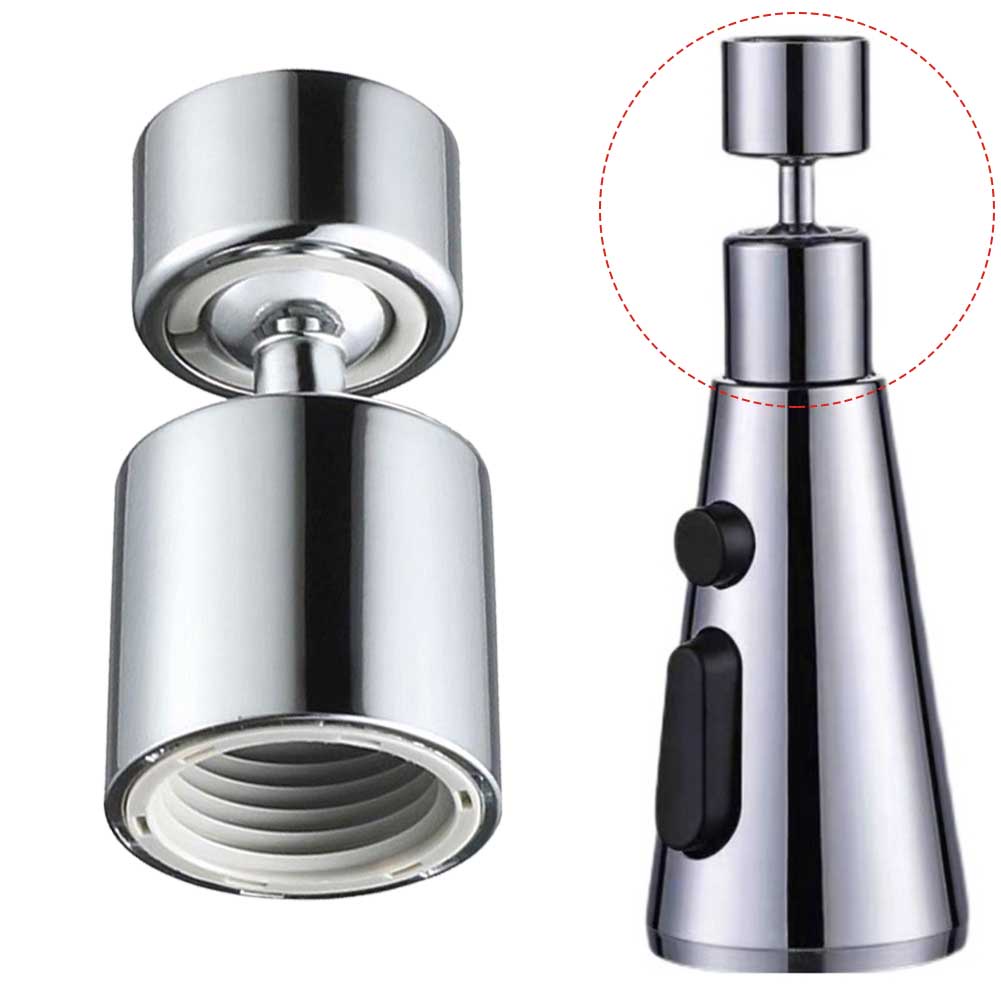 360° Kitchen Sink Faucet Tap Water Spray Head Swivel Extender Nozzle ...
