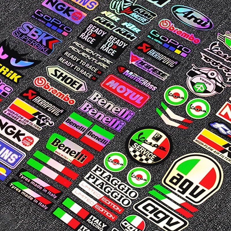 1 Set Reflective Motorcycle Helmet Sticker Side Strip Bike Helmet ...