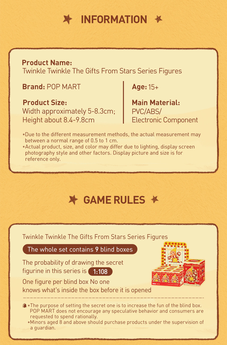 POP MART Twinkle Twinkle The Gifts From Stars Series Figures Blind Box ...