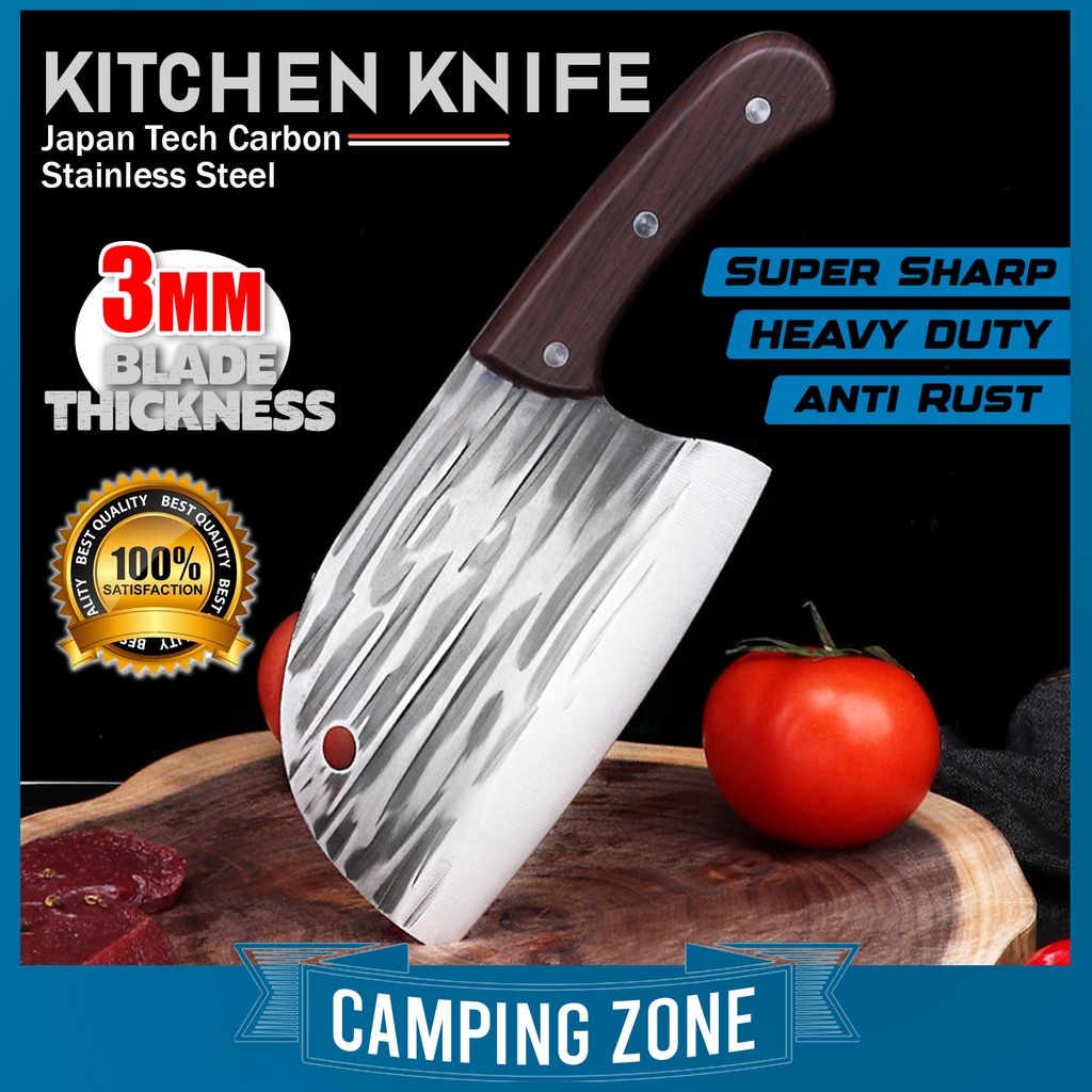 Japanese Kitchen Knife Heavy Duty Pisau Dapur Jepun Camping Cooking ...
