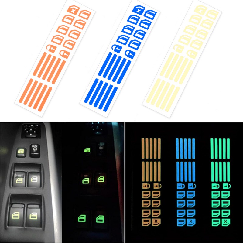 132Pcs/Sheet Universal Automobile PVC Luminous Button Sticker / Car ...