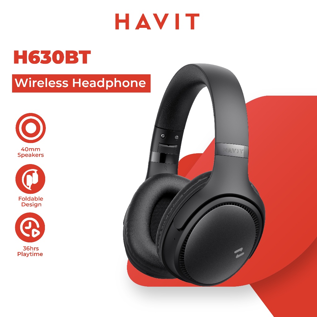 Havit H630BT Wireless Bluetooth V5.3 Over-ear Foldable Headset | Shopee Singapore