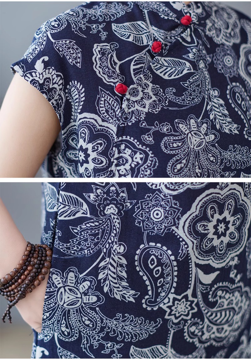 Chinese Traditional Cheongsam Dress Women Plus Size Floral Flower ...