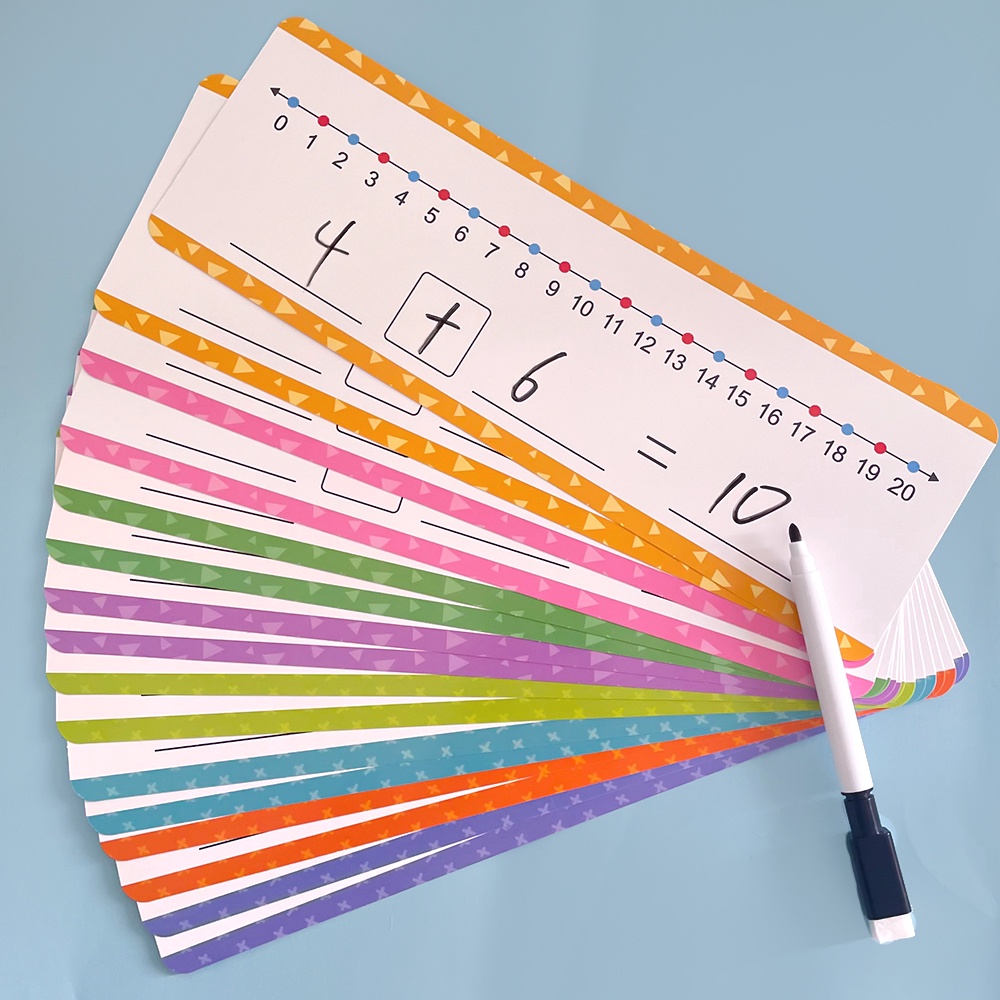 16Pcs Dry Erase Addition and Subtraction Number Line 0-10/ 0-20 ...