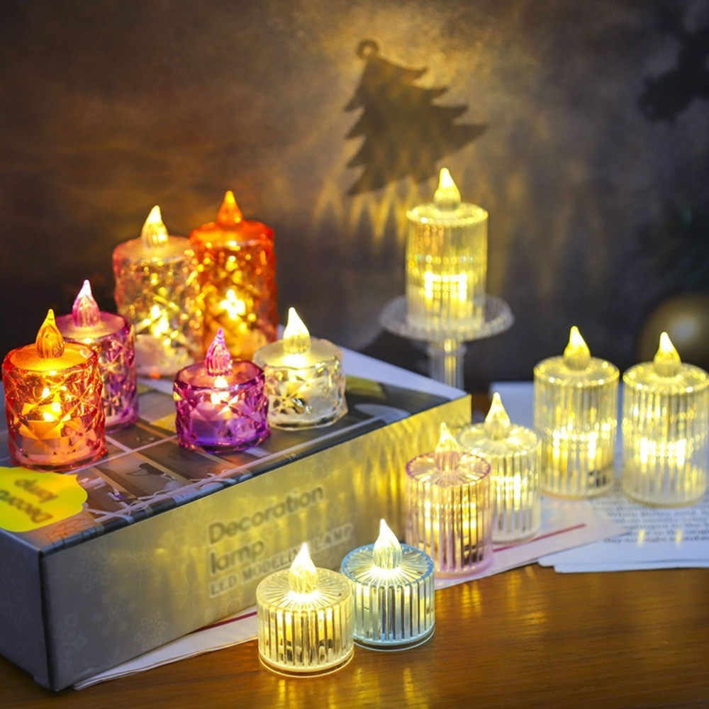 Transparent Acrylic Button Tea Light - LED Electronic Candle Light ...