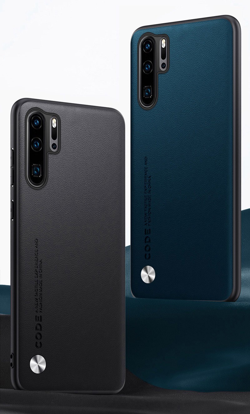 For Huawei P30 / P30 Pro / P30 Lite Fashion Leather Texture Back Cover ...
