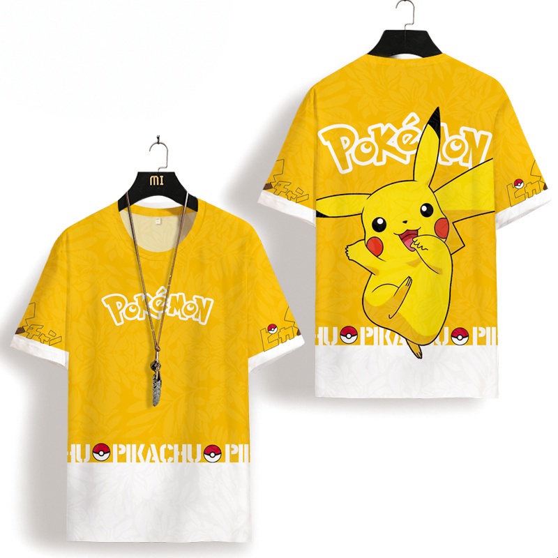 【Ready Stock】Anime Merchandise Short-Sleeved T-Shirt Male Pikachu ...