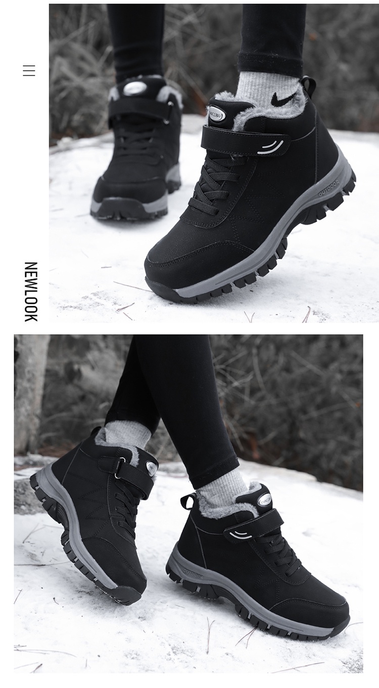 JINTOHO Waterproof Winter Warm Snow Boots Outdoor Non-Slip for Men and ...