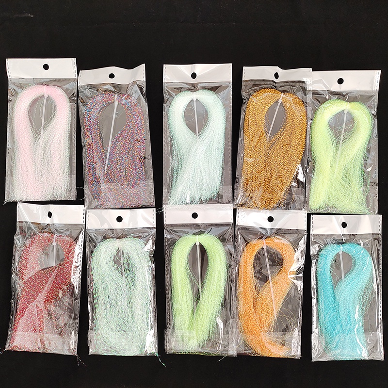 5g/bag Flies Tying Crystal Flash Holographic Tinsel Krystal Flashabou ...