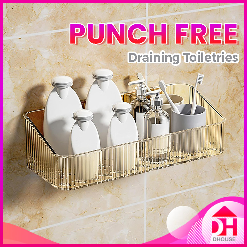 Multipurpose Wall Mounted Bathroom Organizer Hanging Toiletries Storage ...