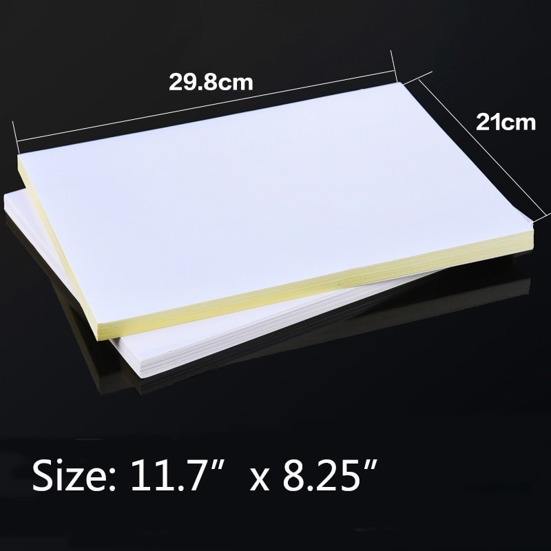 🥇💎 SG READY STOCK💎100 Sheets A5 A4 Matte White Sticker Label Laser ...