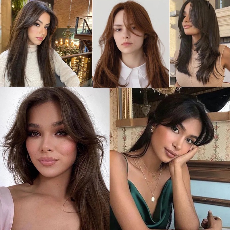 Side Bangs Clip Hairpiece Middle-part Bangs Hair Extensions Clip in the ...