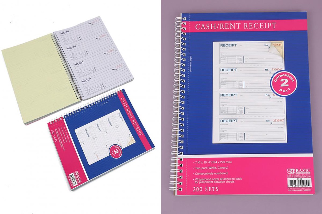 Numbered Receipt Book Spiral Receipt Book Receipt Book Carbonless Copy ...