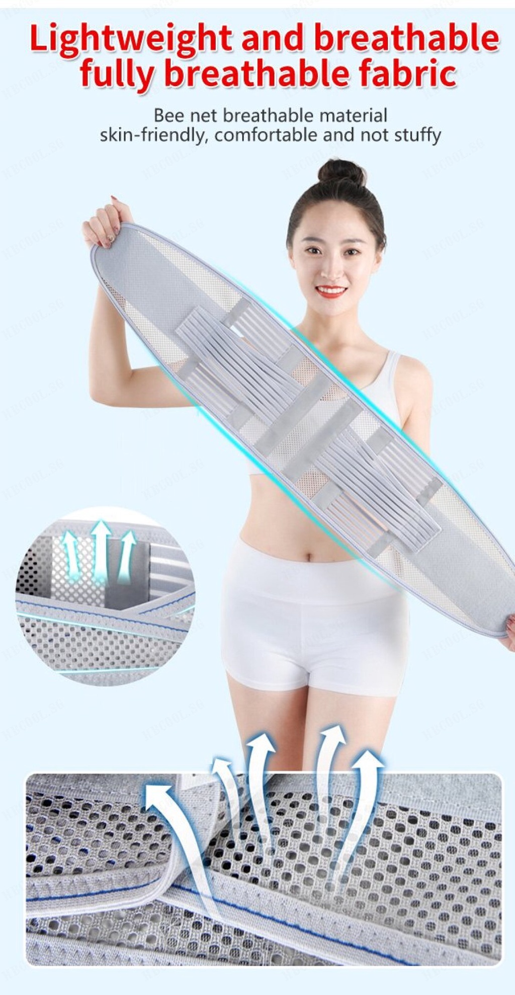 🎈HOT🎈 Waist Back Support Belts Waist Trainer Compression Springs Spine ...