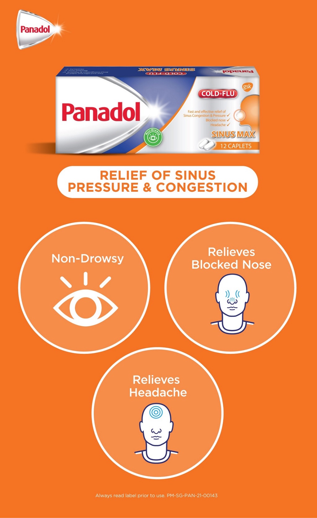 PANADOL SinusMAX, Fast & Effective Sinus Pain Relief for: Blocked Nose ...