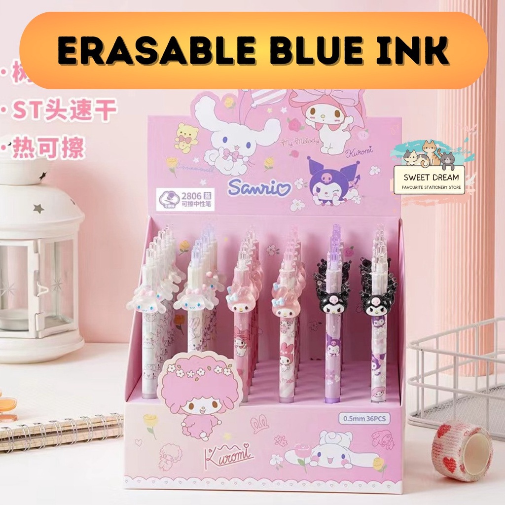 1pcs NO 2806 SANRIO Kuromi Melody Cinnamoroll 0.5mm Erasable Pen Blue ...