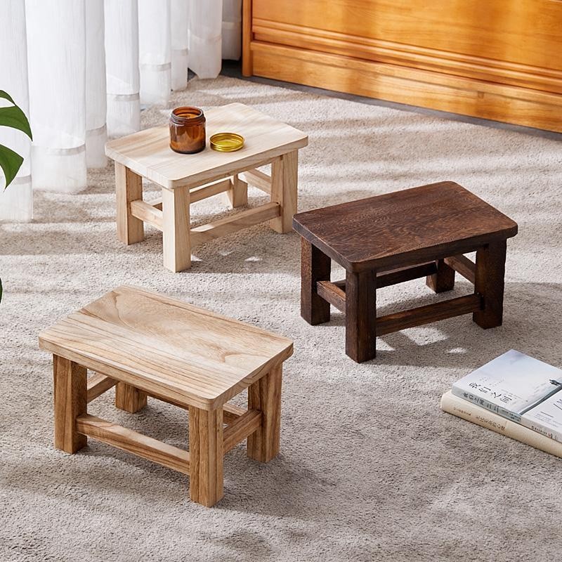 【Ready stock】Solid wood small stool low stool ottoman doorway shoe ...