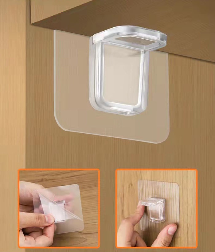 FEELING🔥隔板托 Upgraded Shelf Support Adhesive Wall Hooks Screw Clapboard ...