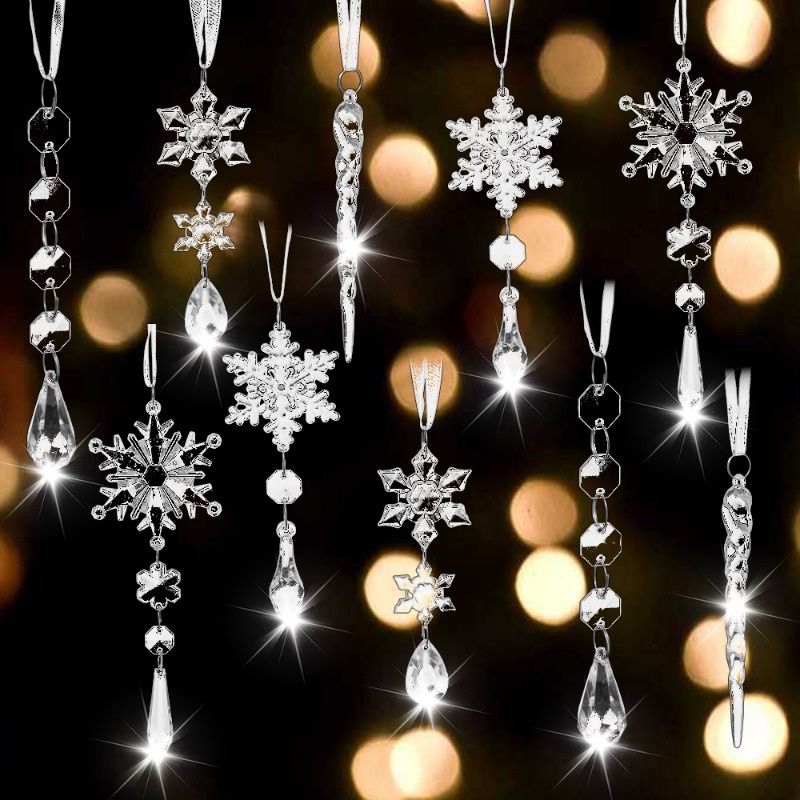 Christmas Home Decoration / Christmas Snowflake Icicle Pendants / Xmas ...