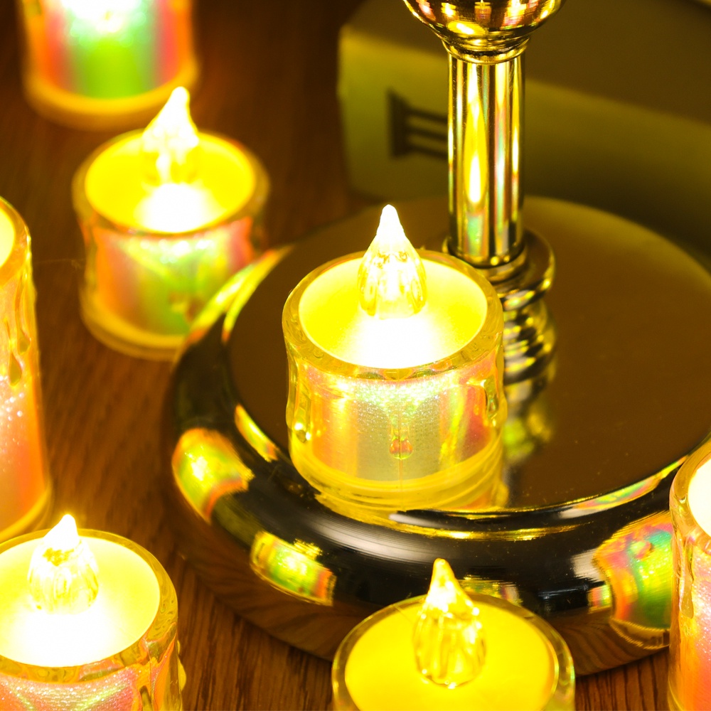 Acrylic LED Flameless Electric Candle Light / Flashing Battery Powered ...