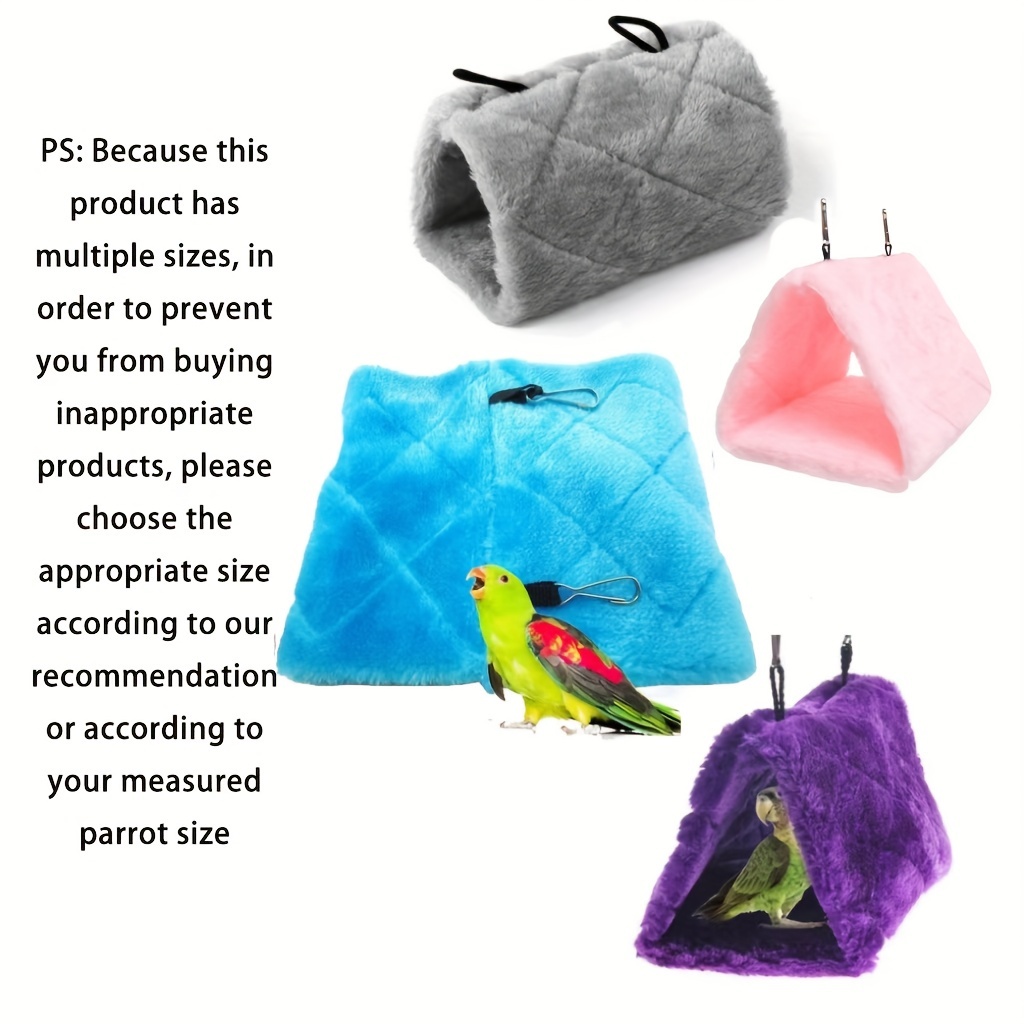 Fashion Pet Bird Parrot Cages Warm Hammock Hut Tent Bed Hanging Cave ...