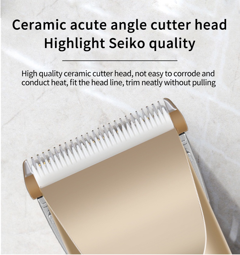 Men's Professional Rechargeable Hair Clipper Set with Guide Combs ...