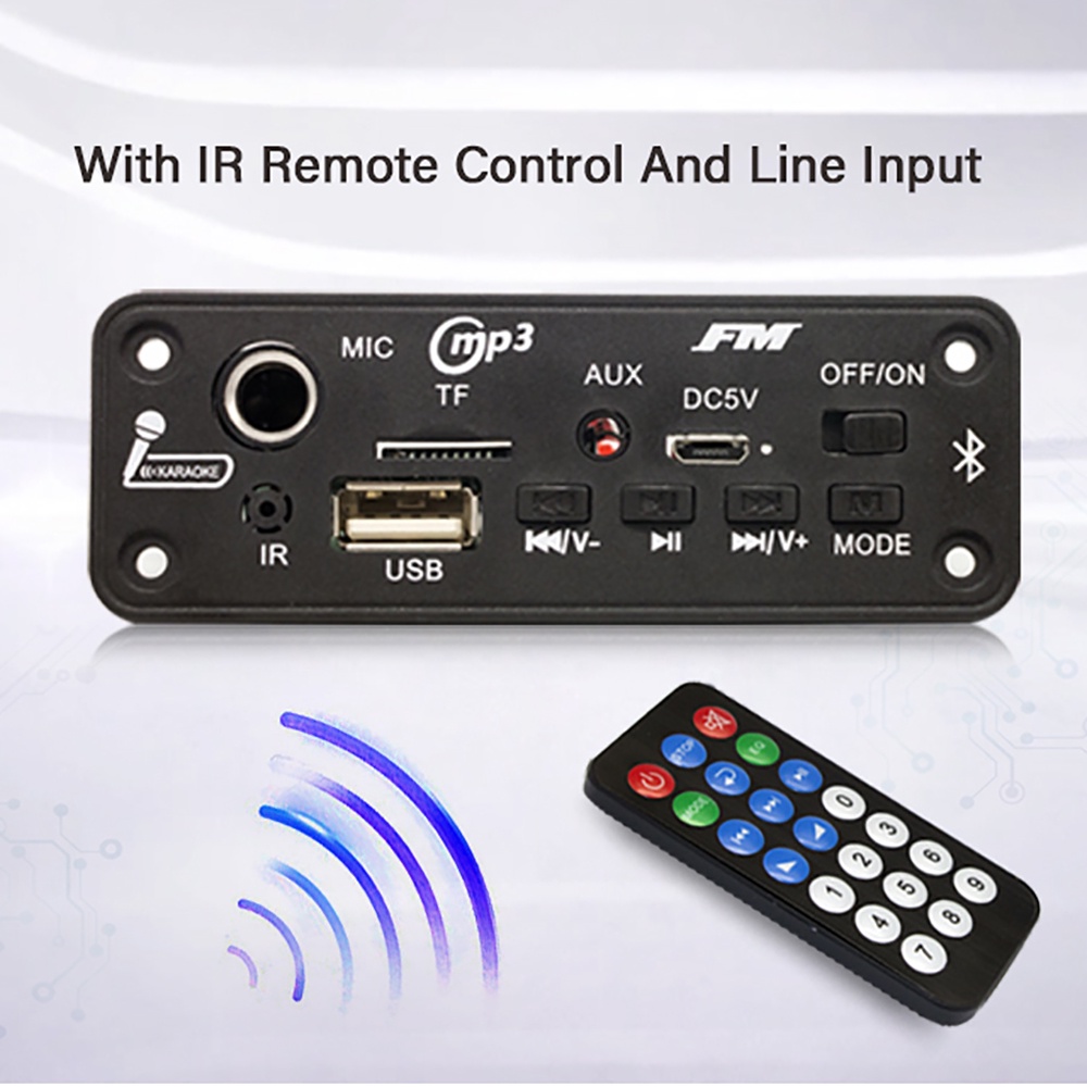 DC 5V Wireless Bluetooth DIY MP3 Decoder Board 6W Amplifier Handsfree ...