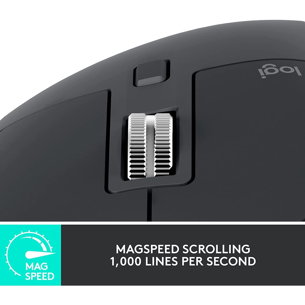 Logitech MX Master 3S Silent Wireless Mouse with Ultra-fast Scrolling ...