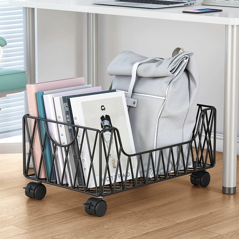 【Ready stock】Movable schoolbag rack office desk bookbag rack movable ...