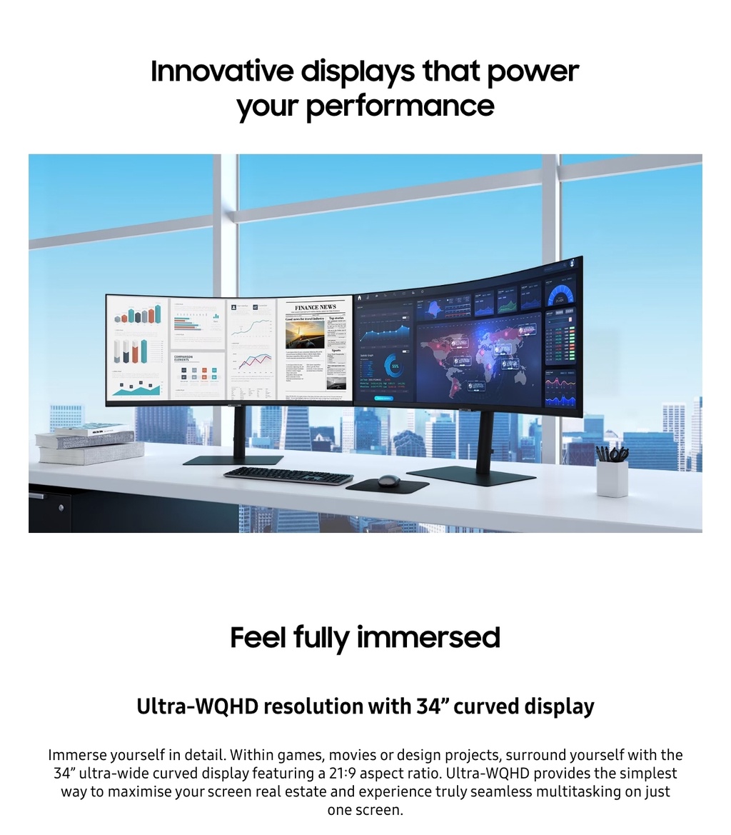 Samsung 34" ViewFinity S6 S65UC (Black) / LS34C650UAEXXS | Shopee Singapore