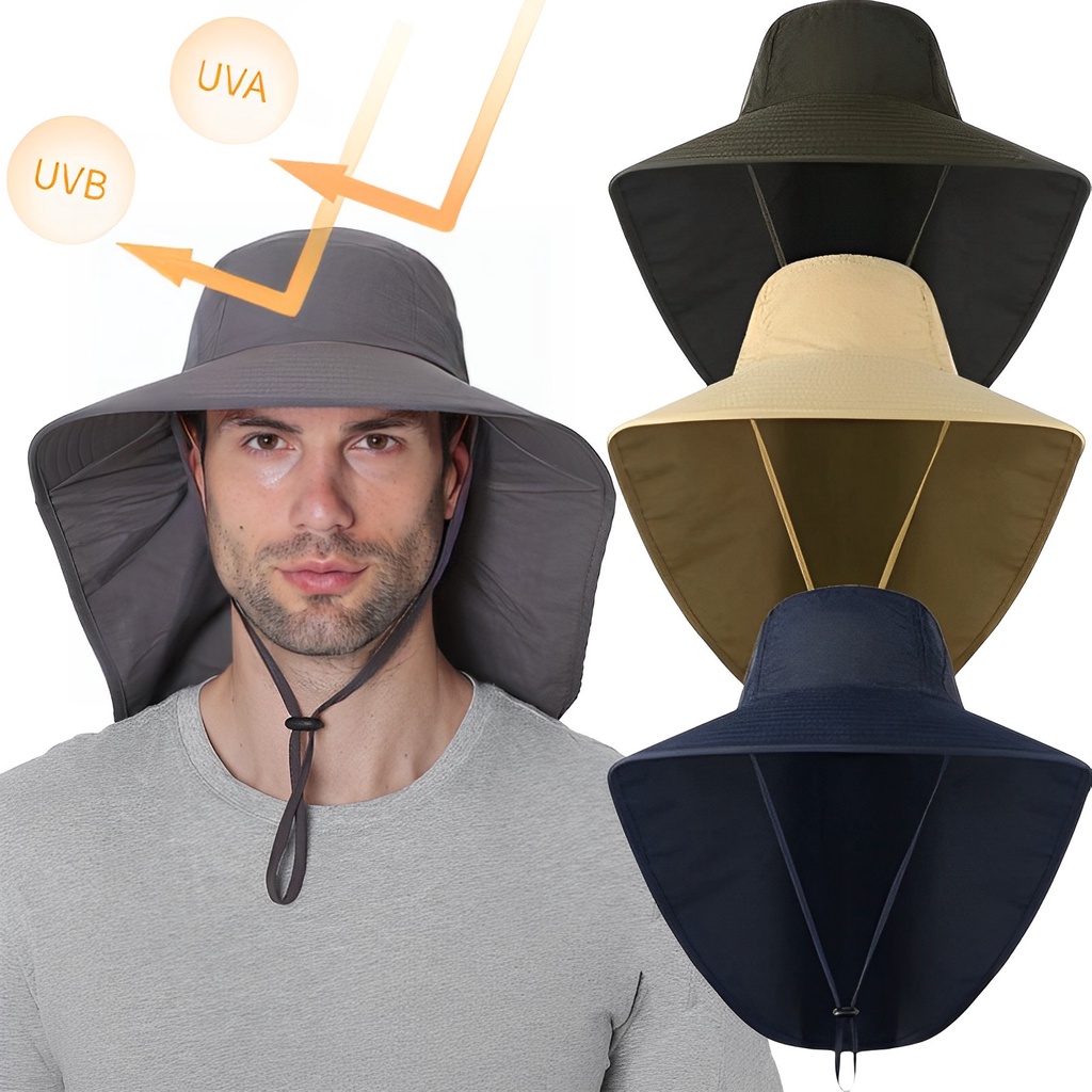 Summer Sun Protection Fishing Hat Summer Breathable Camping Hiking Caps ...