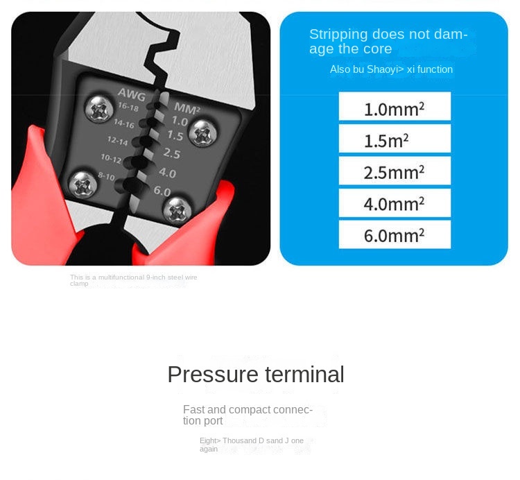 German Multi-Functional Wire Cutter Diagonal Cutting Pliers Industrial-Grade Labor-Saving Pliers ...