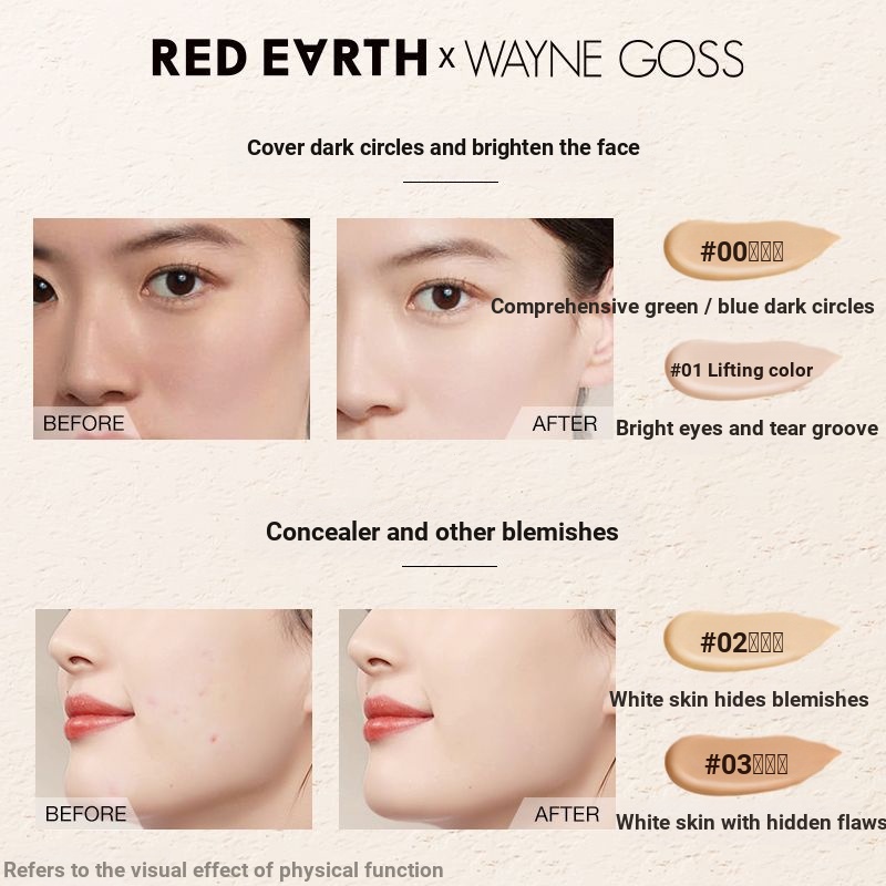 Red Earth Concealer 红地球遮瑕棒面部提亮 Lotion Cream Spots Acne Marks Face ...
