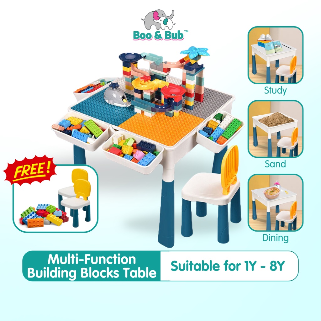Multi Function Children Building Blocks Table | Learning Playing Study ...