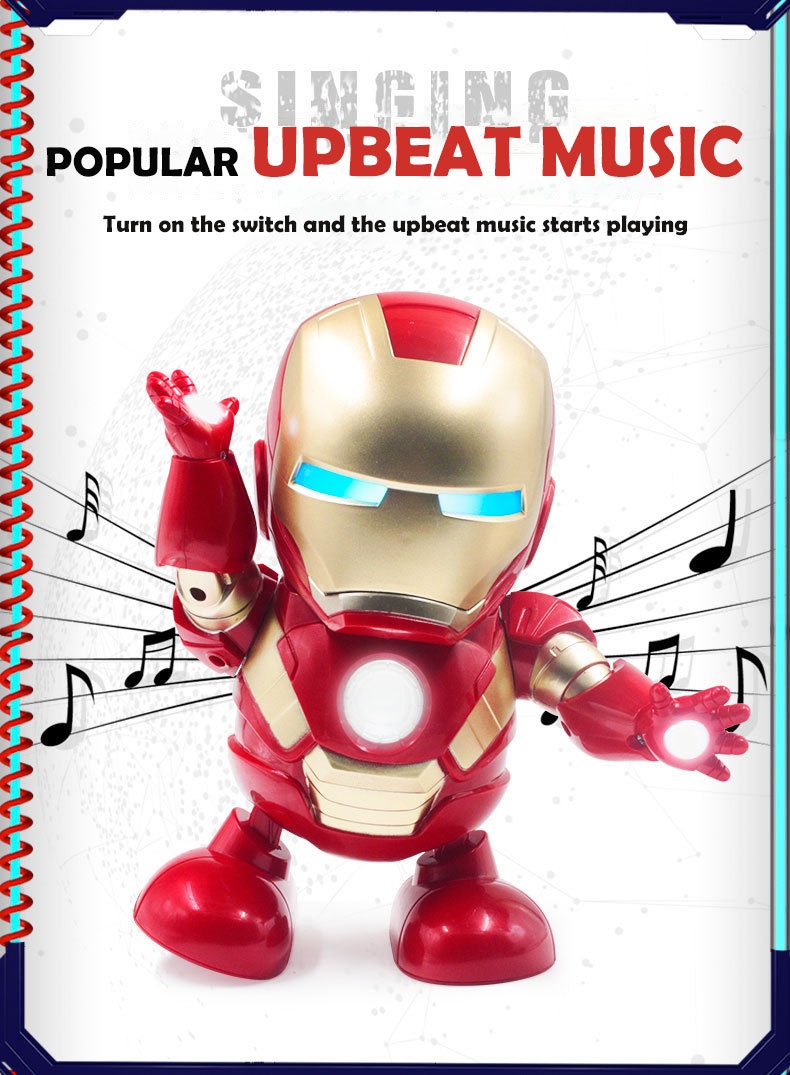Dance Hero toy, Dancing Robot with light and music, Iron Man, Spider ...