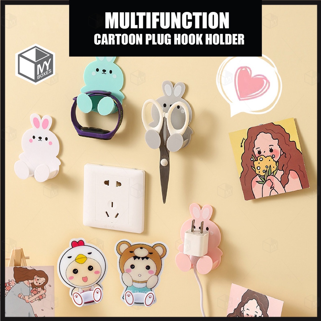 MYB Wall Storage Hook / USB Cable Power Plug Socket Holder / Home ...