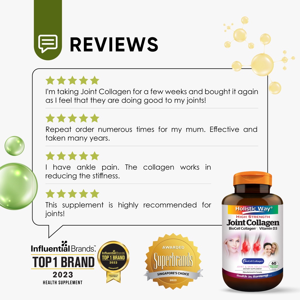 [Bundle 2] Holistic Way High Strength Joint Collagen BioCell Collagen ...