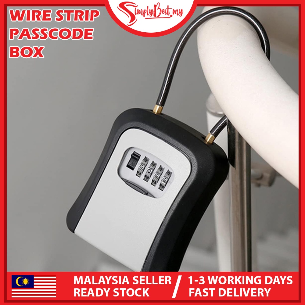 SIMPLYBEST Hanging Cable Key Safe Box Detachable Wire Strip Numbering ...