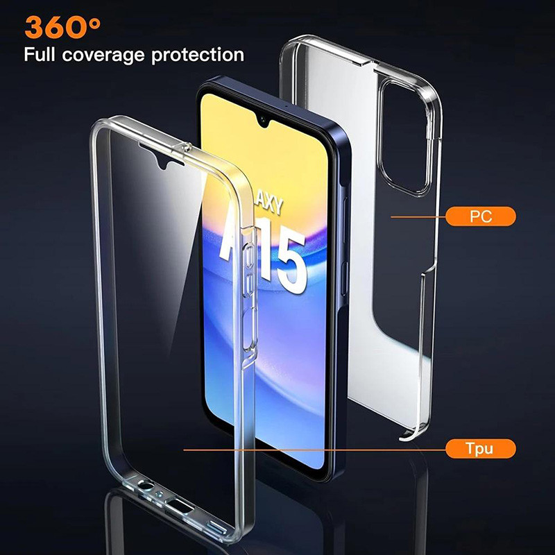360° Clear Full Body Phone Case For Samsung Galaxy A16 A06 A26 A36 A15 A14 A13 A12 A05 A05S A04S ...