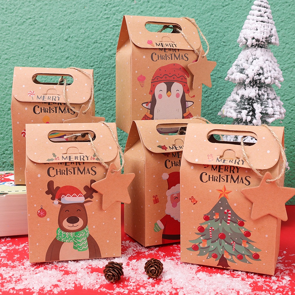 DIY Santa Claus Snowflake Candy Bag / Christmas Gift Bag with Handles ...