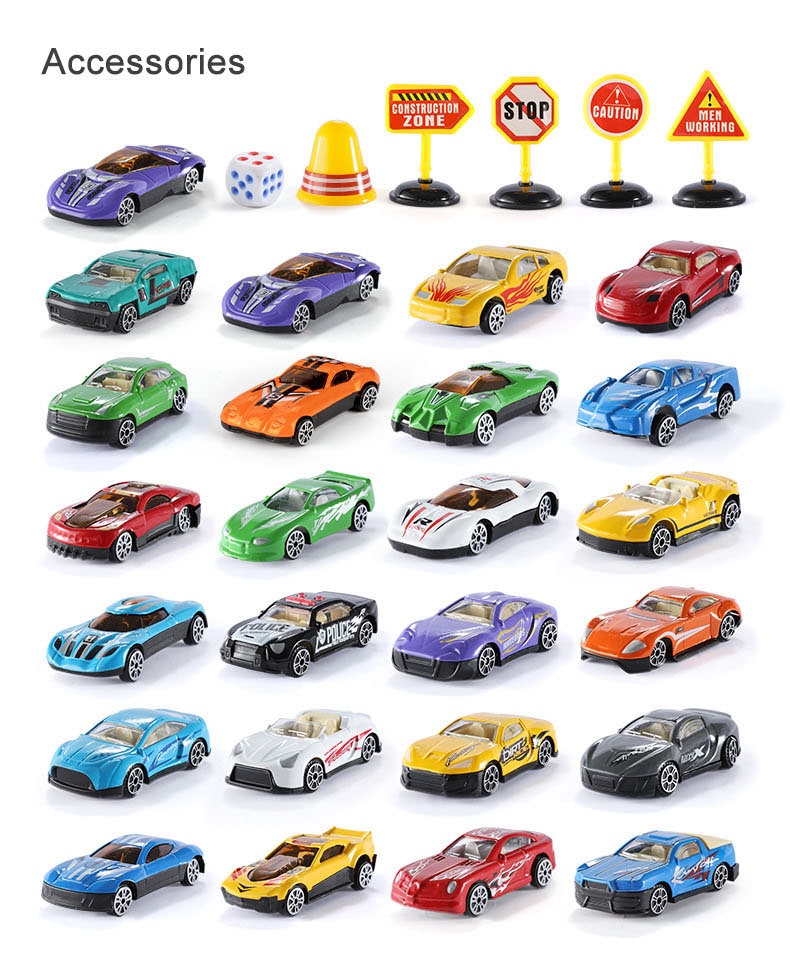 【25pcs】Metal/Alloy car toy set, mini car models in bucket. Racing car ...
