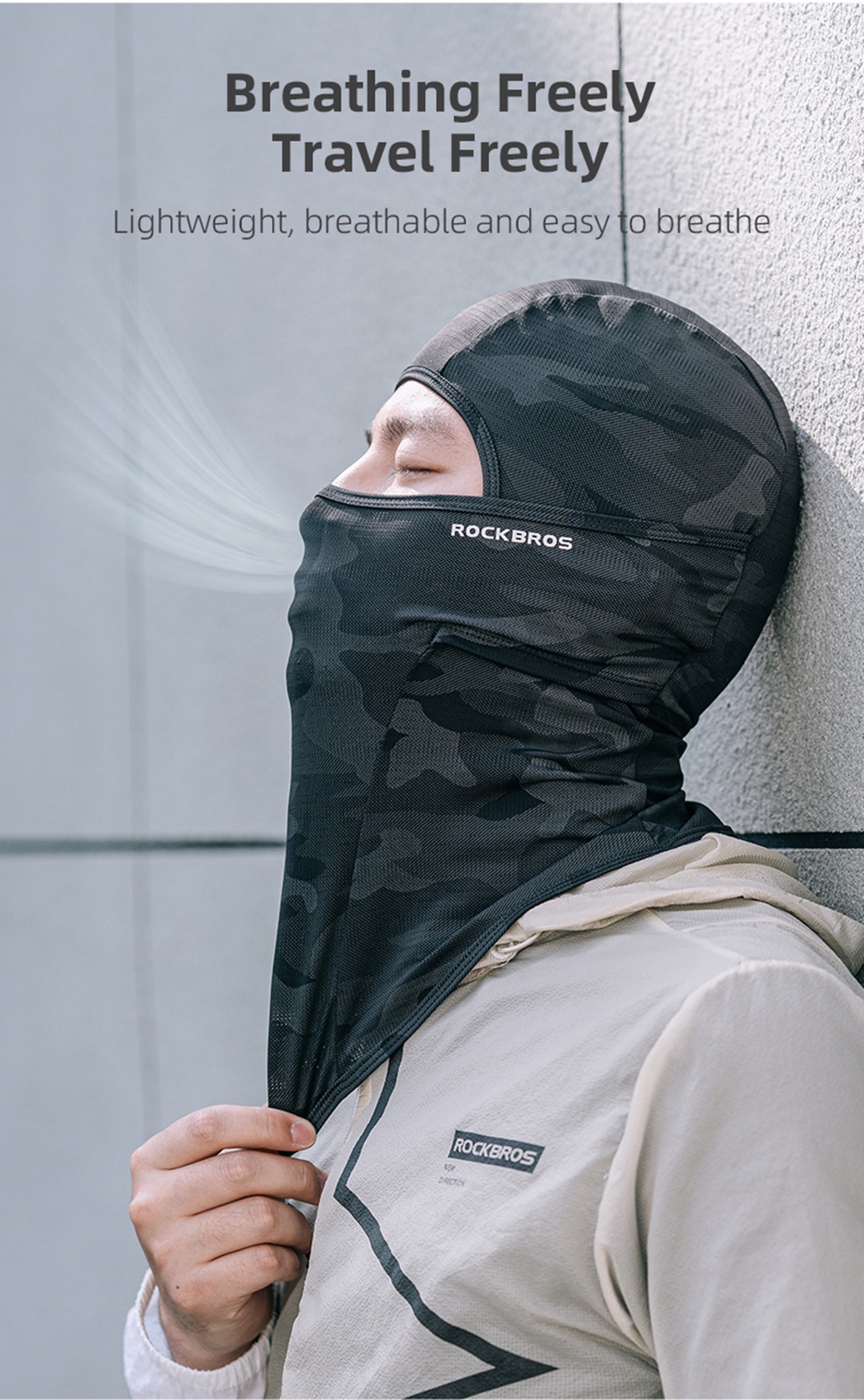 【3-day Delivery】ROCKBROS Motorcycle Mask Summer Sun Protection Ice Silk ...