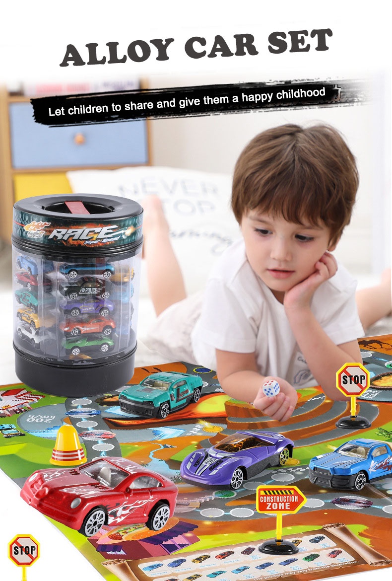 【25pcs】Metal/Alloy car toy set, mini car models in bucket. Racing car ...