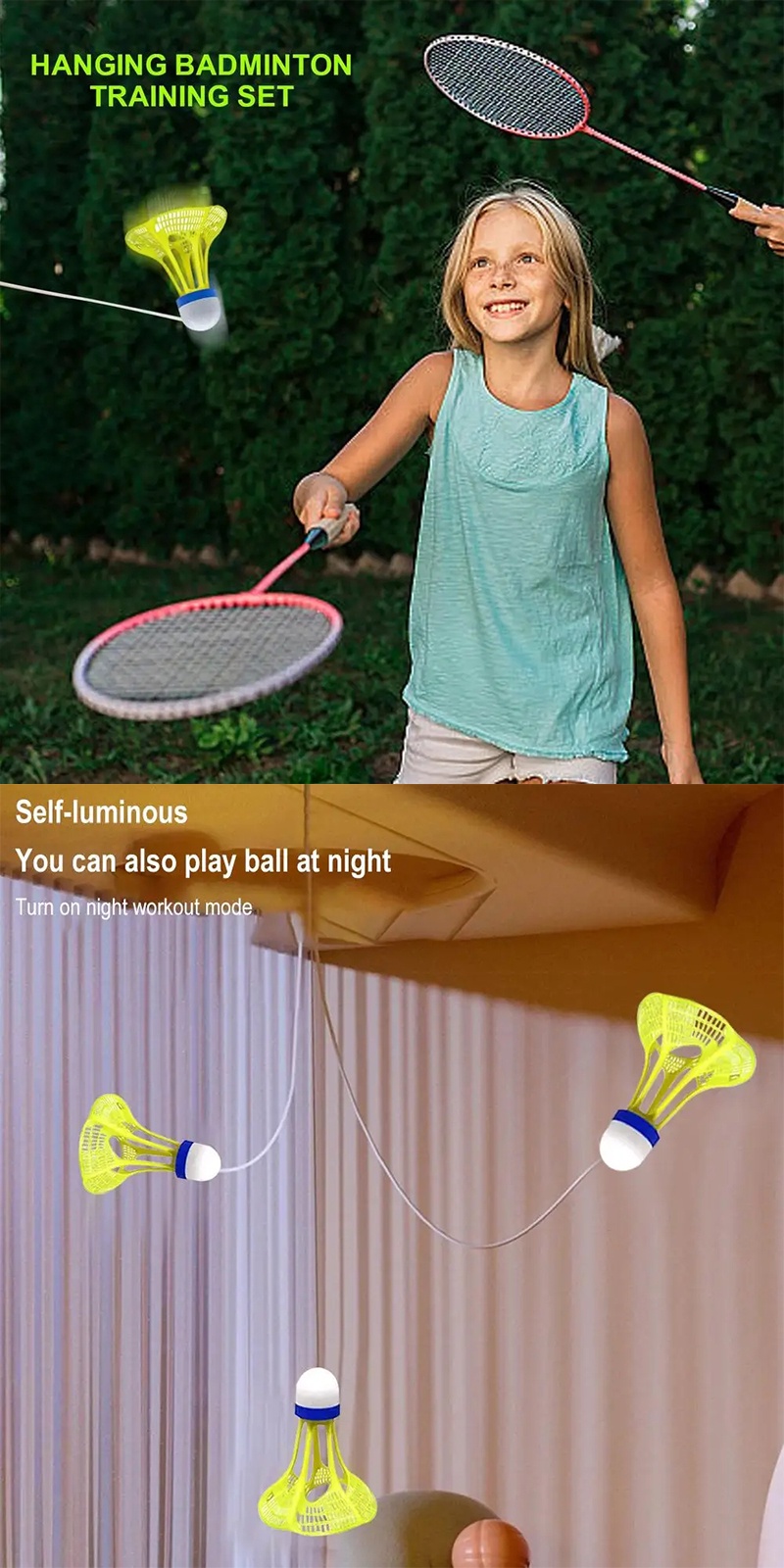 6-Ball Adjustable Resistance Level Shuttlecock Kit - Badminton Single ...