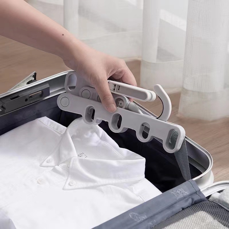Foldable Clothes Hangers with 5 Holes - for Travel Hotels - Adjustable ...