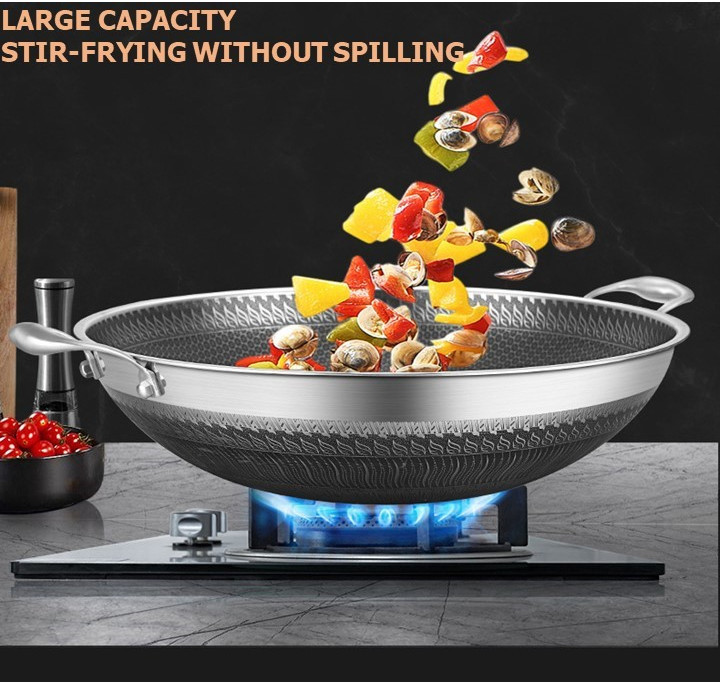 ★READY TO SHIP★SG Warranty★ 34/36CM New Non-stick Pan Double-sided ...